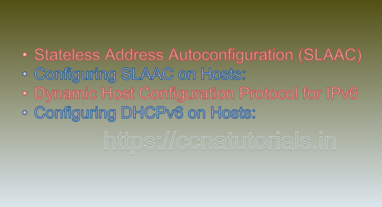 Ipv6 Address Configuration On Hosts Ccna Tutorials