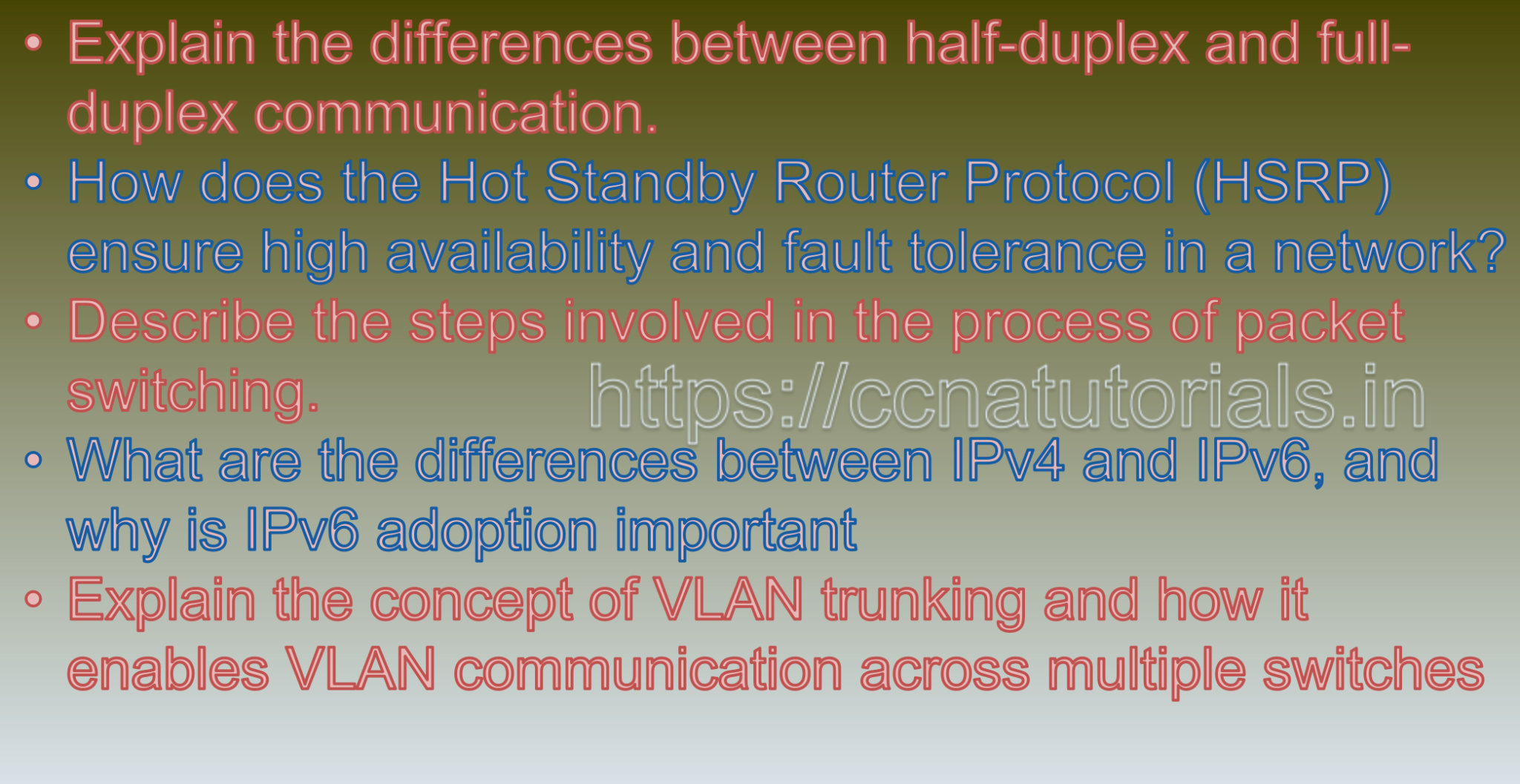 CCNA sample questions set 65 - CCNA TUTORIALS