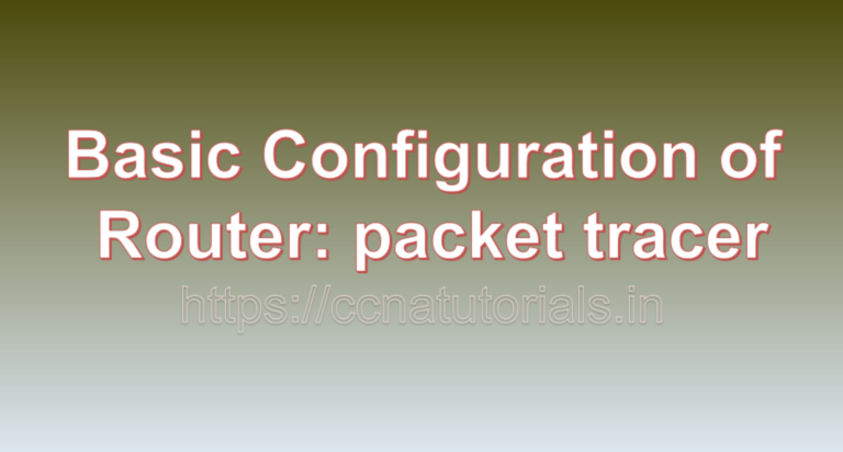 Basic Configuration Of Router Packet Tracer Ccna Tutorials