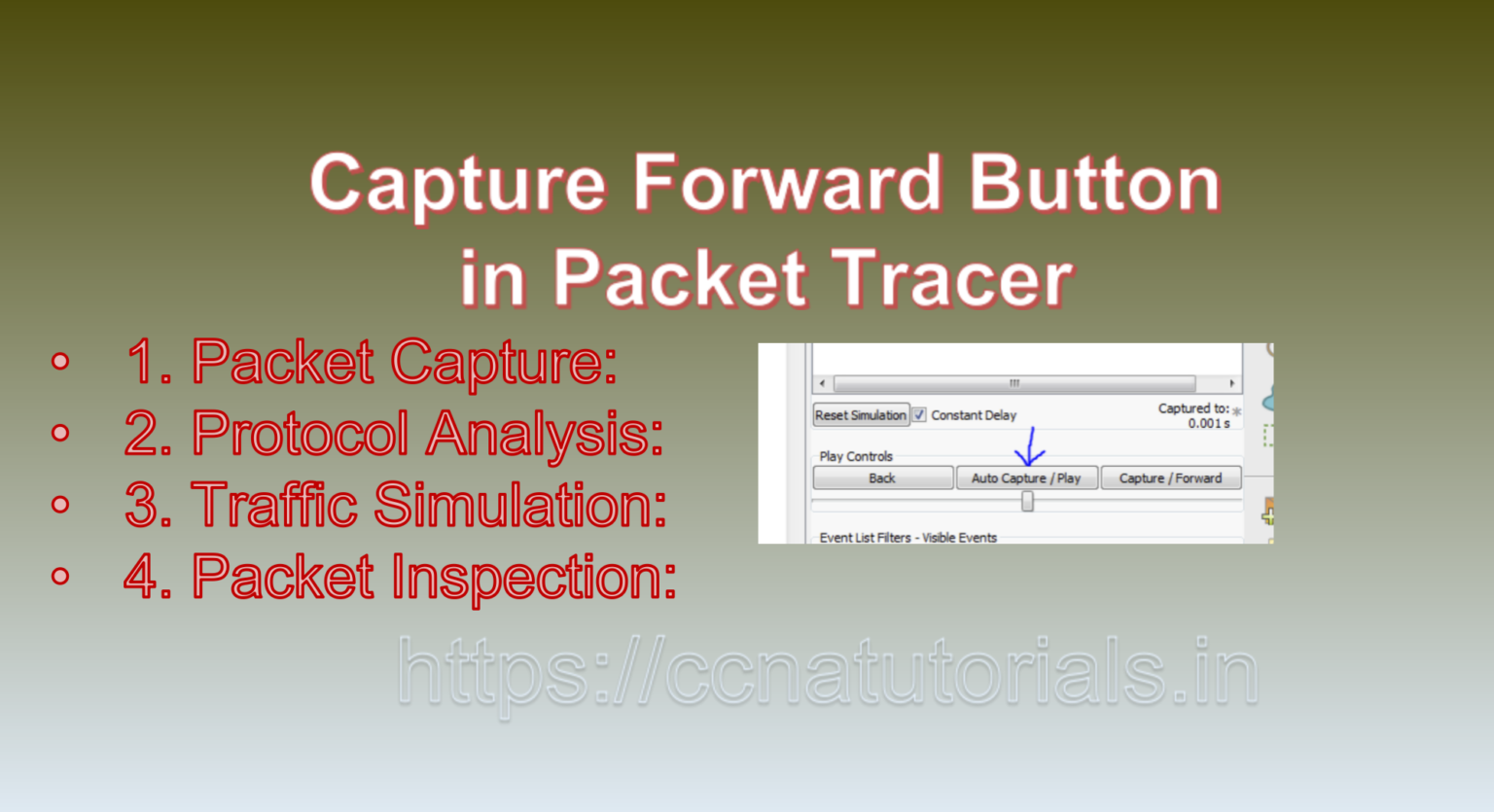 Capture Forward Button In Packet Tracer Ccna Tutorials