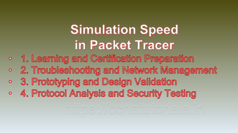 Simulation Speed in Packet Tracer - CCNA TUTORIALS